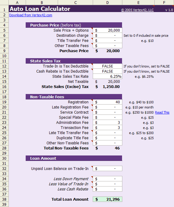 Auto Loan Calculator Free Download Auto Loan Calculator Free Download