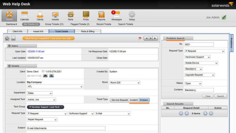 Solar Winds Web Help Desk free Download