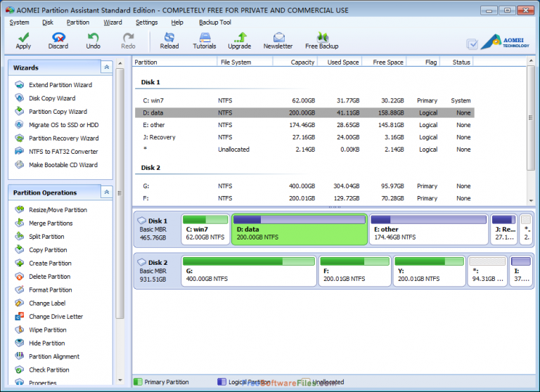 AOMEI Partition Assistant Standard 6.5 Free Download