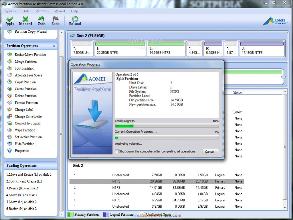 AOMEI Partition Assistant Standard 6.5 Free Download