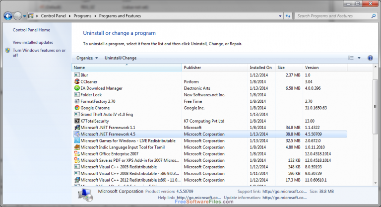 Microsoft .NET framework 4.5 Free Download